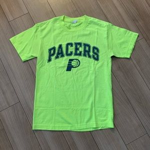 Alstyle | Shirts | Neon Yellow Nba Indiana Pacers Tee Shirt | Poshmark